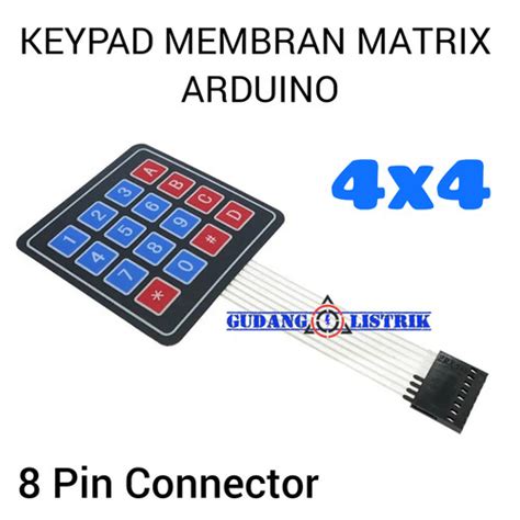 Jual Numeric Keypad Membran 4x4 Matrix Arduino Input Key Button Kota