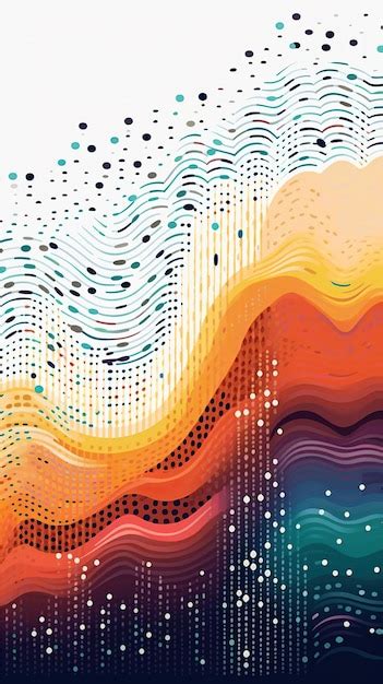 Premium Photo A Colorful Abstract Background With Waves And Dots Generative Ai Image