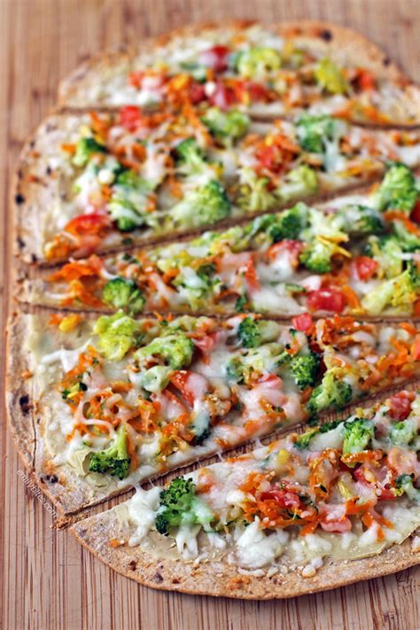 Veggie Lovers Flatbread Emily Bites