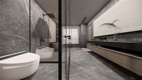 현대적인 조명 럭셔리 욕실 배경 사진 및 창의적인 일러스트 무료 다운로드 Lovepik