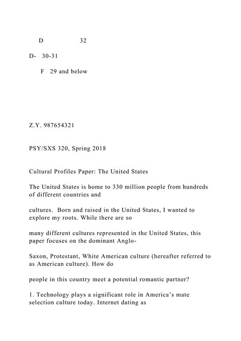 Sample Rubric Sex And Relationships Sxspsy 32 Docx