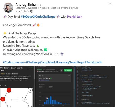 Pranjal Jain On Linkedin 50daysofcodechallenge Success Tech Jobs Career Maang Faang