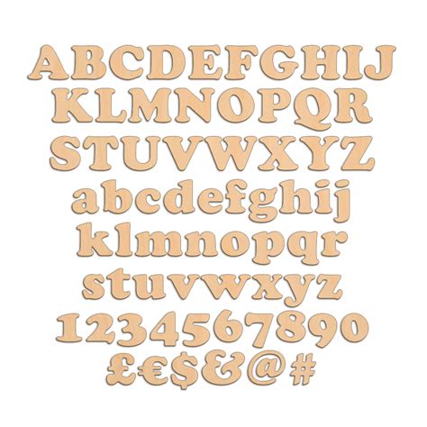 Individual Letters Cooper Black Wood Craft Shapes