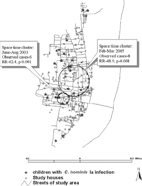 Spatial Analysis With Satscan Version 6 0 Of Cases With C Hominis Ia Download Scientific