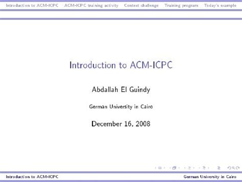 Introduction To Acm Icpc
