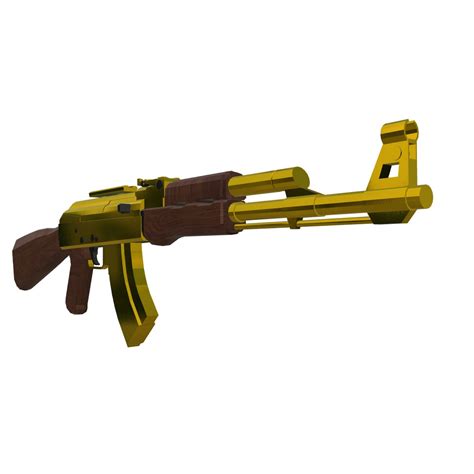 golden kalashnikov exquisite 3d model of the gilded ak 47 3d model turbosquid 2223453