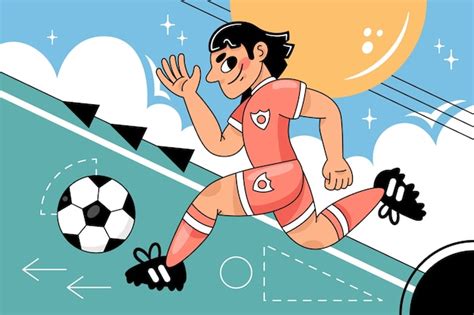 손으로 그린 스포츠 대회 배경 프리미엄 벡터