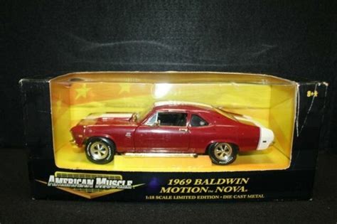 Ertl 1 18 1969 Baldwin Motion Chevy Nova Garnet Red 32478 American