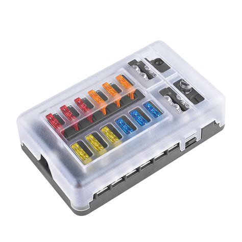 12 Volt Fuse Block Marine Boat Fuse Block Waterproof 12 Way Automotive Fuse Box With 12 Ground 12 Volt Fuse Block Marine Boat Fuse Block Waterproof 12 Way Automotive Fuse Box With 12 Ground