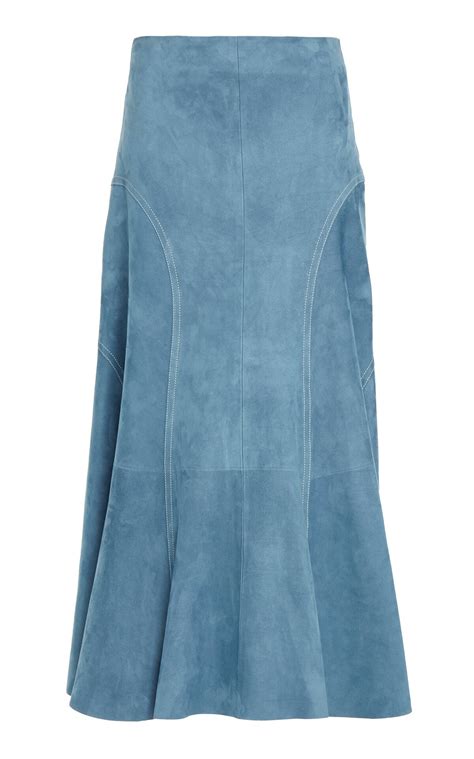 Womens Chloé High Rise Blue Skirts Editorialist