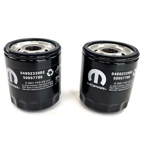 2 Pack Mopar 4892339be Oil Filter Mo 339 Oem 5005778 Chrysler Dodge