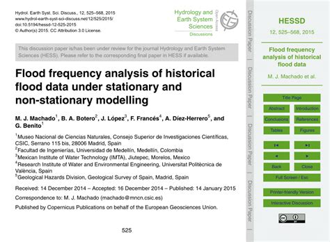 Pdf Flood Frequency Analysis Of Historical Flood Data Under