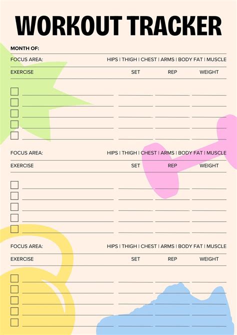 Free Printable Fitness Planner Printable Free Printables