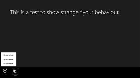 C Show A Menuflyout From A Button On Another Flyout Win 81 Xaml Stack Overflow