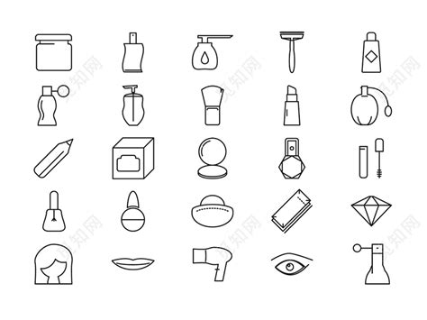 兴趣爱好小图标UI设计化妆品图标素材免费下载 觅知网