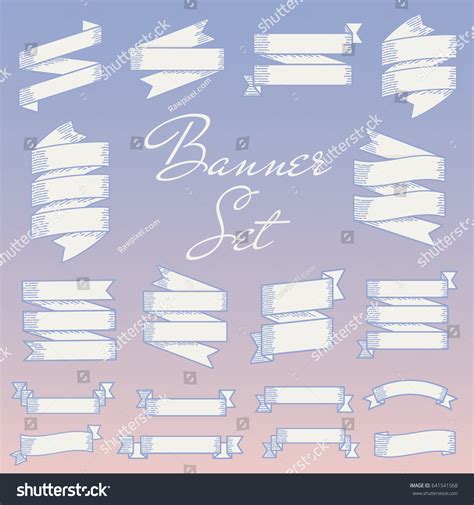 리본 배너 레이블 벡터의 컬렉션 집합 스톡 벡터로열티 프리 641541568 Shutterstock