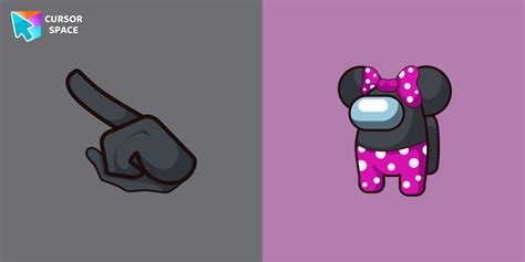 Custom Cursor Cursor Among Us Minnie Mouse Character Pack Cursor Space
