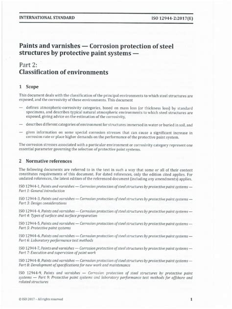 Bs En Iso 12944 2 Classification Of Environments Pdf
