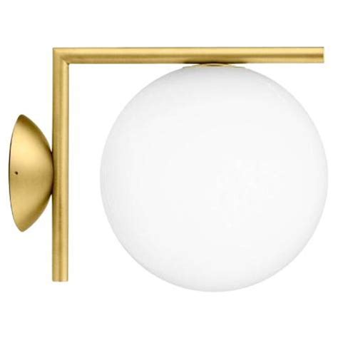 Flos Ic Light Outdoor Small Wall Sconce In Brass By Michael
