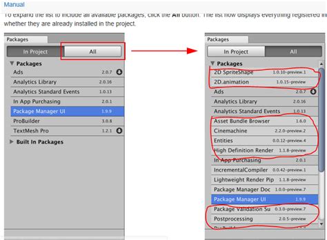 Package Manager Is Missing Unity Engine Unity Discussions