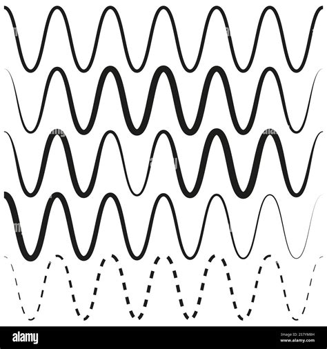 Abstract Wave Patterns Black Line Art Creative Design Element Vector
