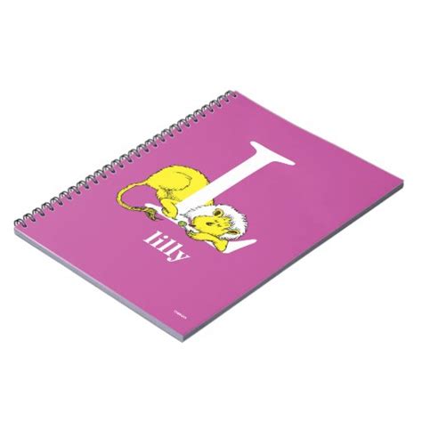Dr Seusss Abc Letter L White Add Your Name Notebook Zazzle