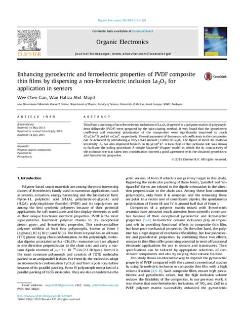 Pdf Improved Pyroelectric Properties In Pvdf Films