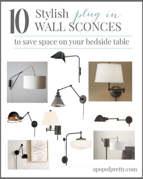 Plug In Wall Sconces 10 Stylish Ones I Love Wall Sconces Bedroom