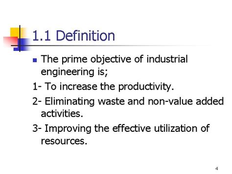 Industrial Engineering I Chapter 1 Introduction To Industrial