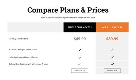 Compare Plans And Prices Landing Page By Nicepage