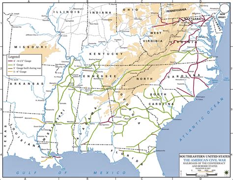 Civil War Railroads Map