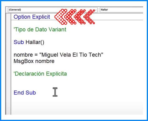 Declarando Variables En Vba Excel