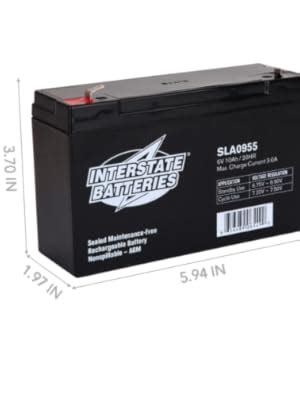 Interstate Batteries Power Patrol 6v 10ah Battery Sla0955