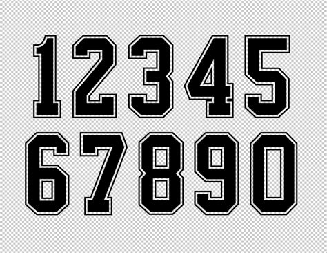Jersey Sports Number Svg Vector Clip Art Cut Files For Cricut