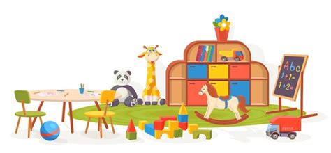 빈 만화 교실 프리미엄 벡터