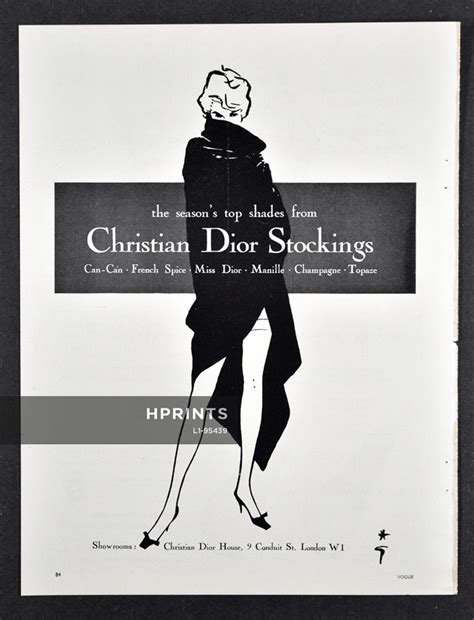 Christian Dior Stockings 1961 René Gruau — Advertisement