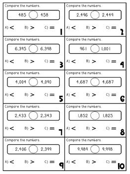 Comparing Numbers Color By Code By Lighting Up Babe Minds TPT