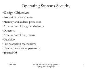 PPT Operating Systems Security PowerPoint Presentation Free Download ID 1131107