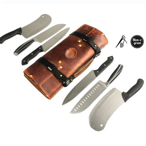 Flat Knife Block With Knives Etsy