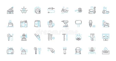 Efficient Planning Linear Icons Set Productivity Optimization Organization Streamlining