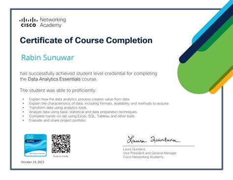 Robin Sunuwar On Linkedin Cisco Dataanalytics Certification Careerdevelopment
