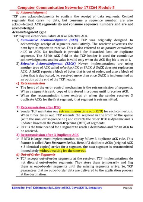 Computer Communication Networks Transport Layer Protocols Pdf