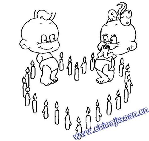 小女孩吹蜡烛简笔画 简笔画图片大全 普车都