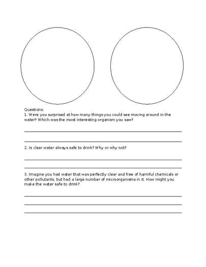Water Cleanliness Lab Clean Drinking Water And Microorganisms Tpt