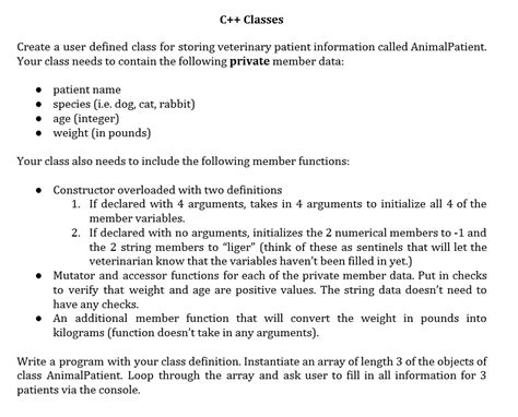 Solved C Classes Create A User Defined Class For Storing Chegg