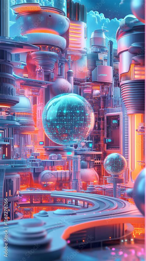 3d Illustrations Of Artificial Intelligence Processes Including