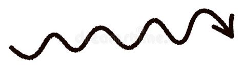 Wavy Black Arrow Pointing Down Right Stock Vector Illustration Of Movement Right 321599104