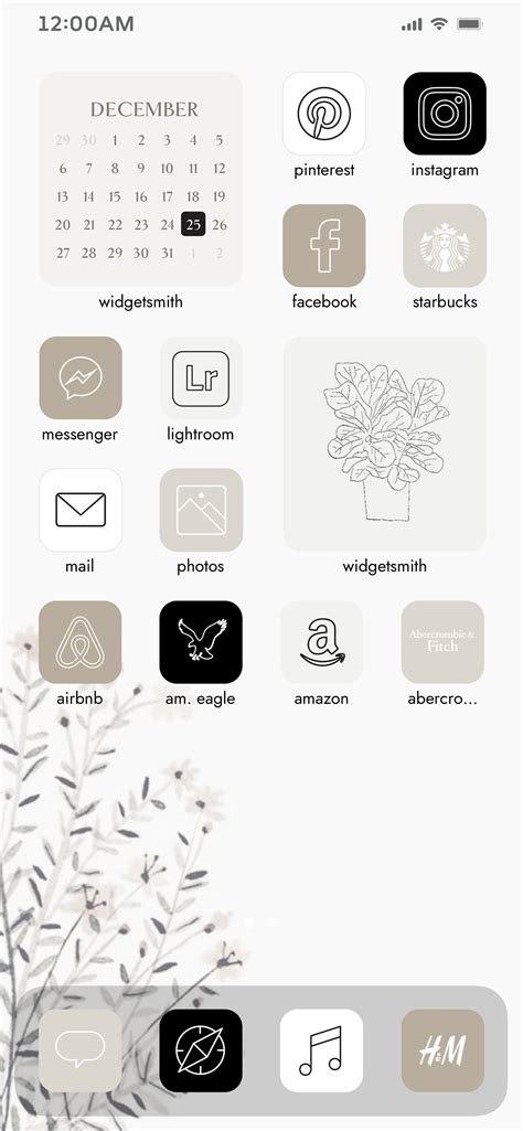 Nude And Black IPhone App Icons IPhone IOS14 App Icons 236 Etsy