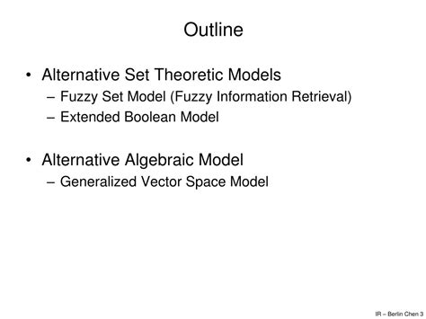 ppt models for information retrieval fuzzy set extended boolean generalized vector space