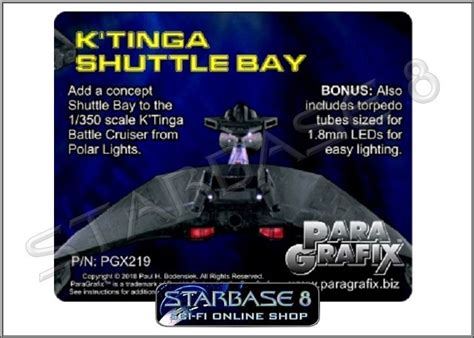 Klingon Ktinga Shuttle Bay 1350 Photoetch Set Paragrafix